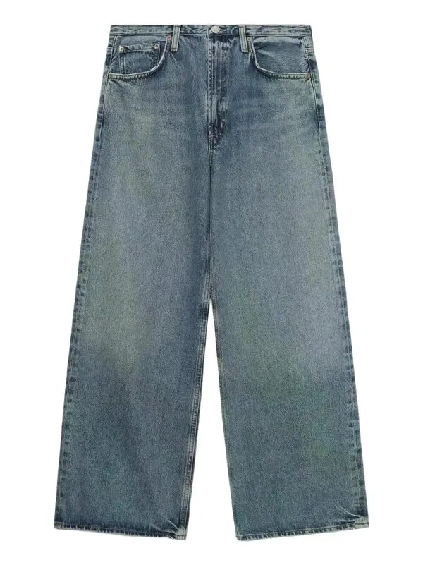 AGOLDE Cotton Wide Leg Jeans - Blue