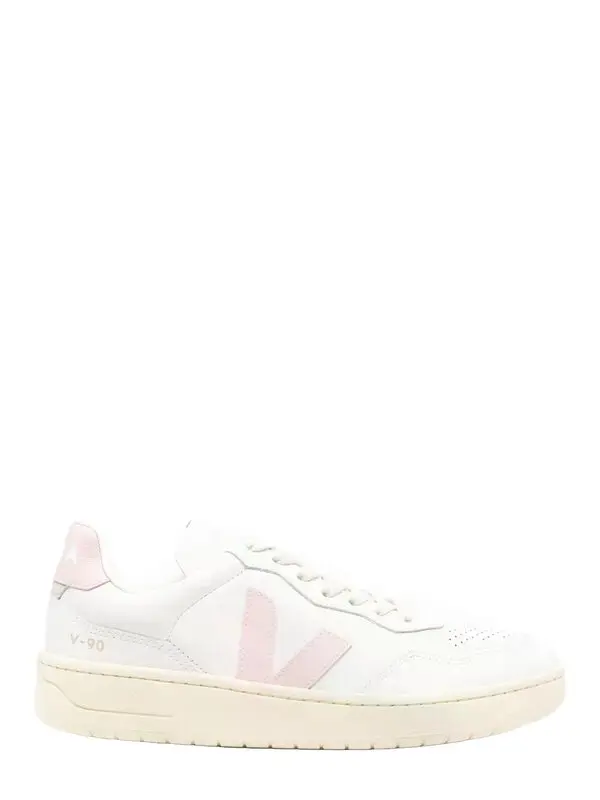 VEJA V-90 Leather Sneakers - White