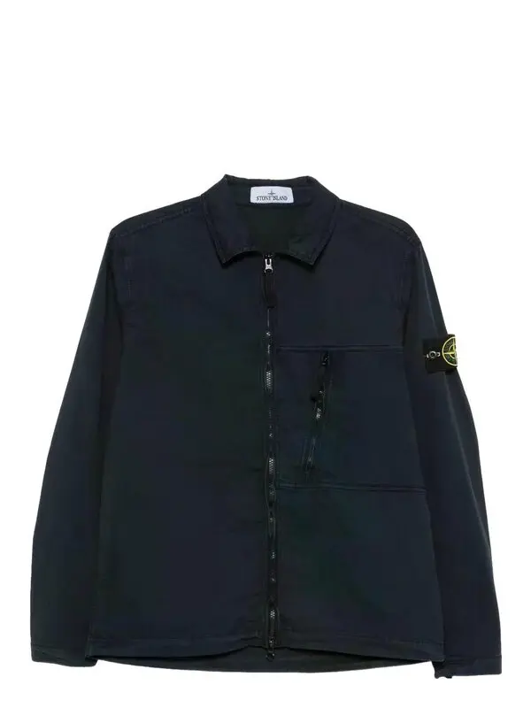 Stone Island Zip-fastening Pocket Shirt Jacket - Blue