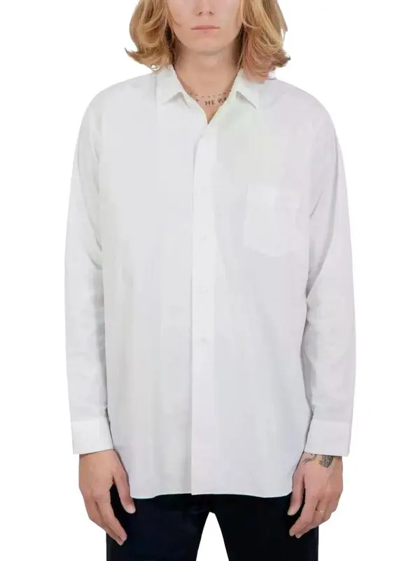 BEAMS Classic-collar Cotton Shirt - White