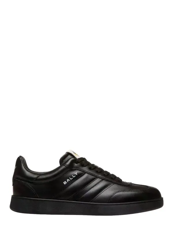 Bally Retro Crest Leather Sneakers - Black