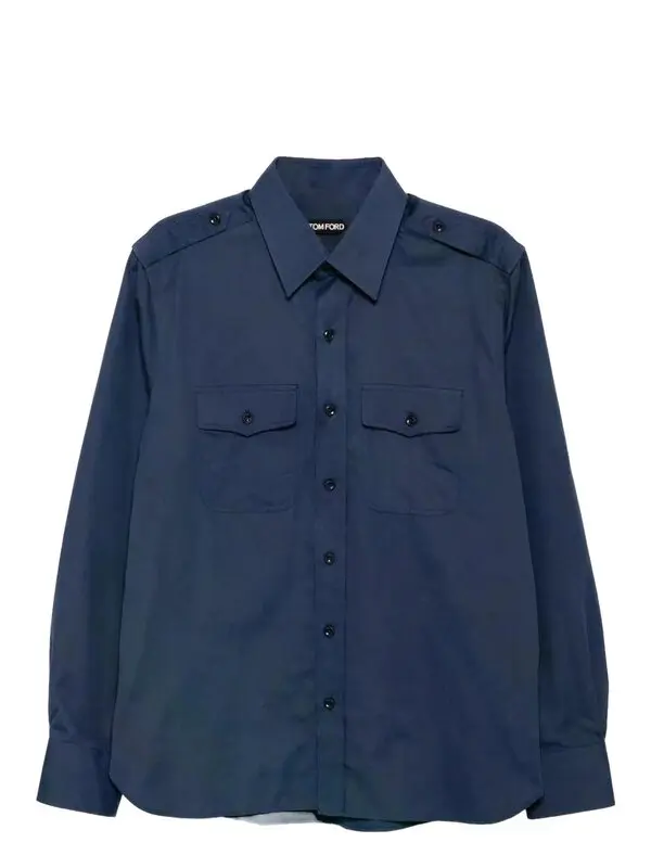 TOM FORD Military Shirt - Blue