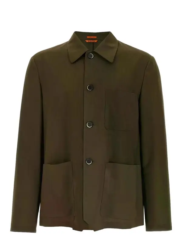 Barena Venezia Button-cuffed Wool Overshirt - Green