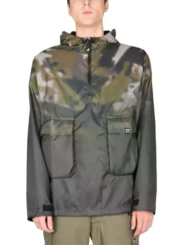 ARKAIR Camouflage-print Half-zip Jacket - Brown