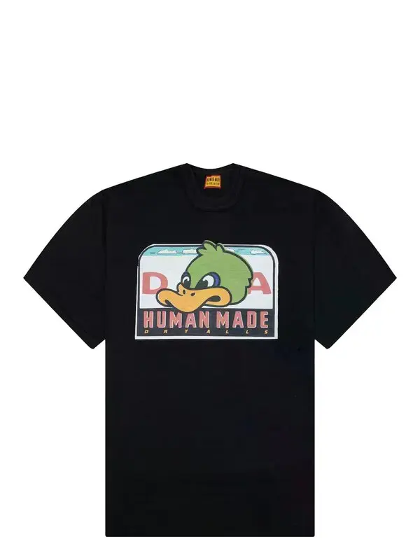 HUMAN MADE Duck-print Cotton T-shirt - Black