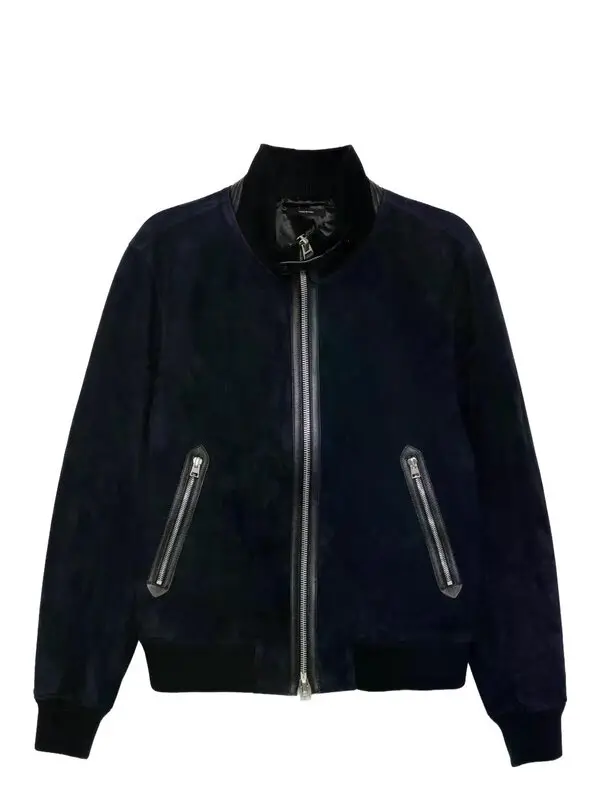 TOM FORD Lamb-suede Jacket - Blue