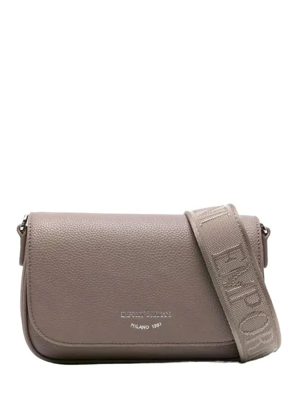 Emporio Armani Logo-print Shoulder Bag - Brown