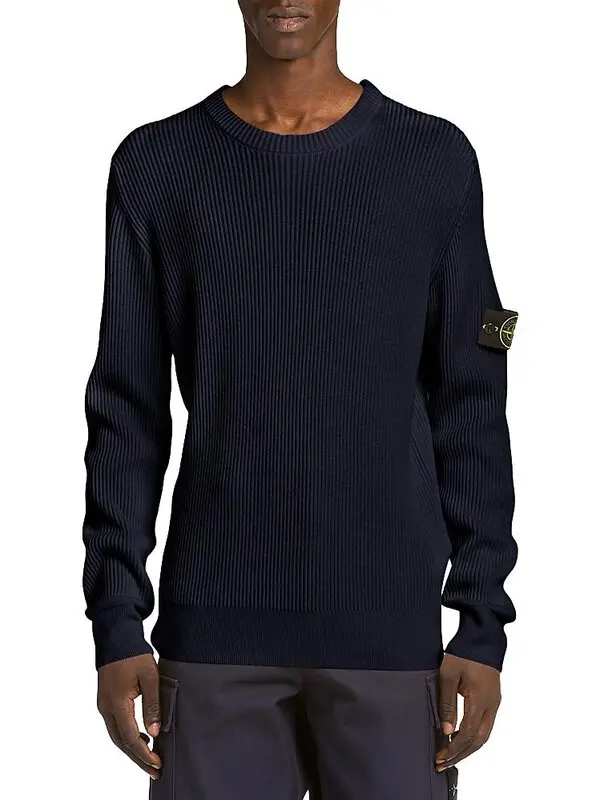 Stone Island Wool Sweater - Navy Blue