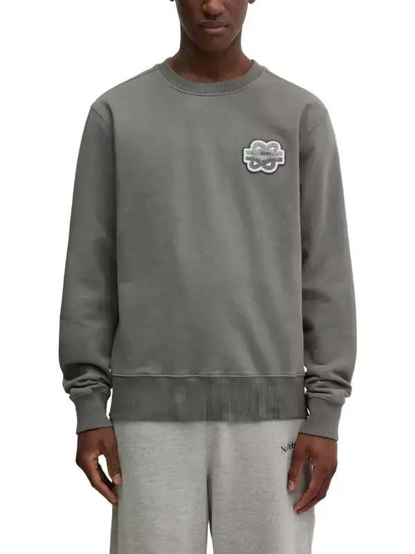 Filling Pieces Embroidered Patch Sweatshirt - Grey