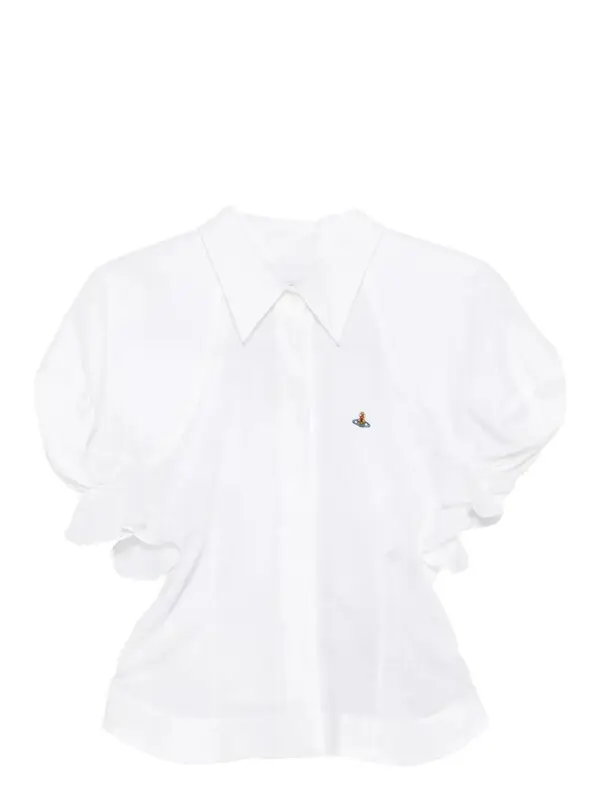 VIVIENNE WESTWOOD Puff-sleeve Collared Shirt - White