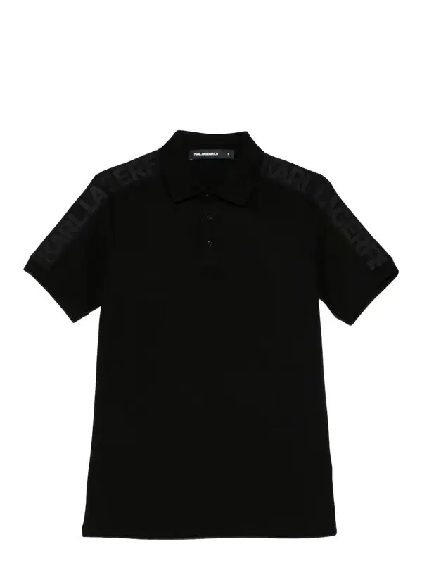 Karl Lagerfeld Logo-detail Polo Shirt - Black