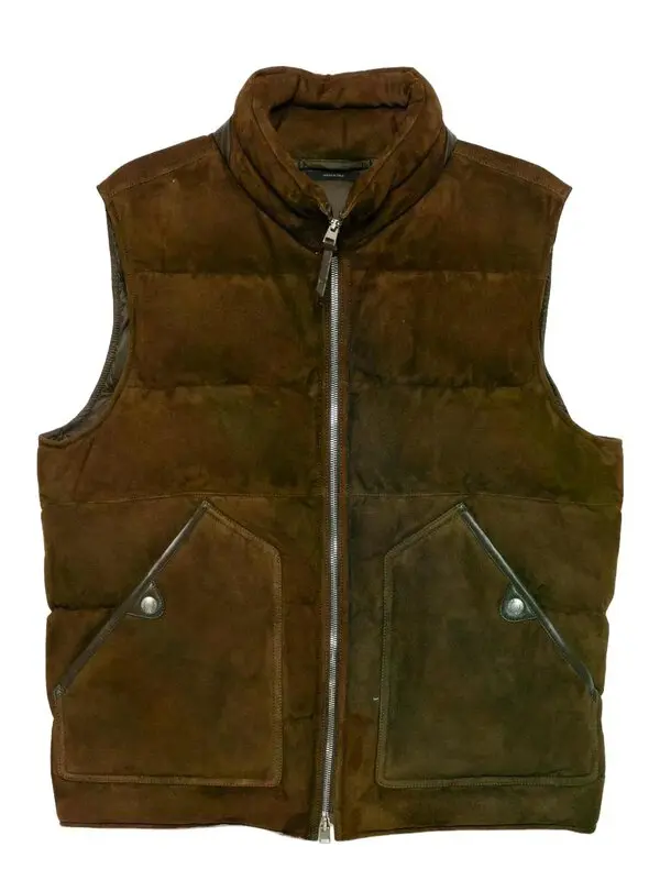 TOM FORD Leather Gilet - Brown