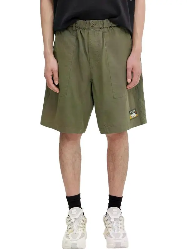 HUMAN MADE Patch-pocket Elasticated Shorts - Green