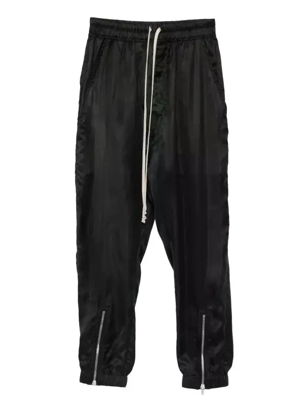 Rick Owens Drawstring Zip-cuff Trousers - Black
