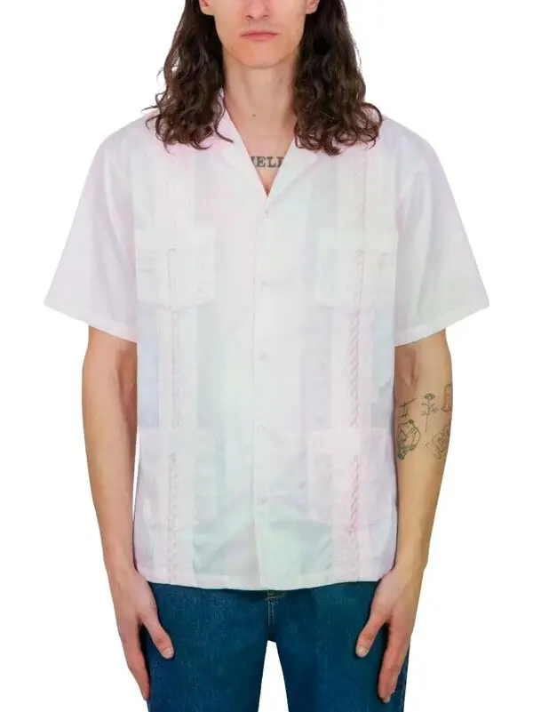 Drole De Monsieur Braided-panel Short-sleeve Shirt - Pink