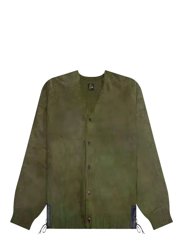 Needles Leather-patch Cardigan - Green