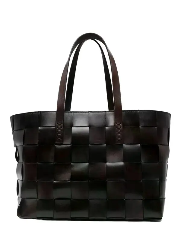 Dragon Diffusion Calf Leather Woven Tote - Brown