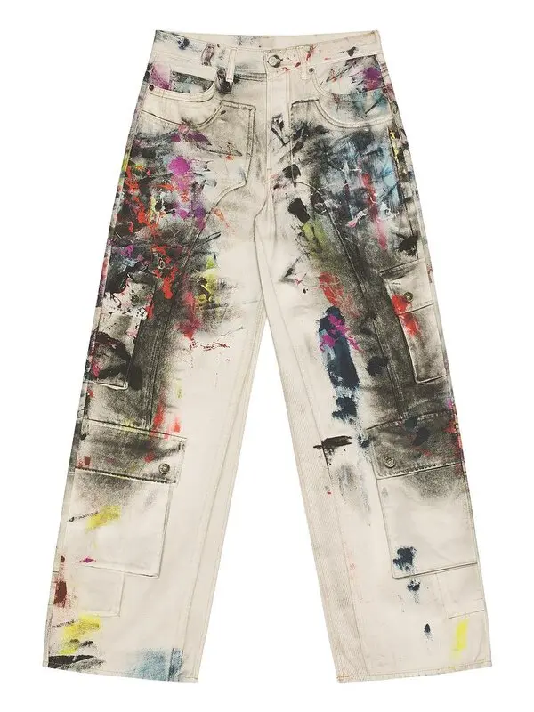 Acne Studios 1981 Painter Decorator Trouser - White & Multi