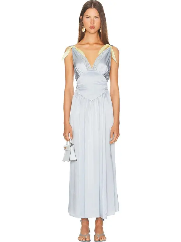 HELSA The Silk Celeste Dress - Powder Blue