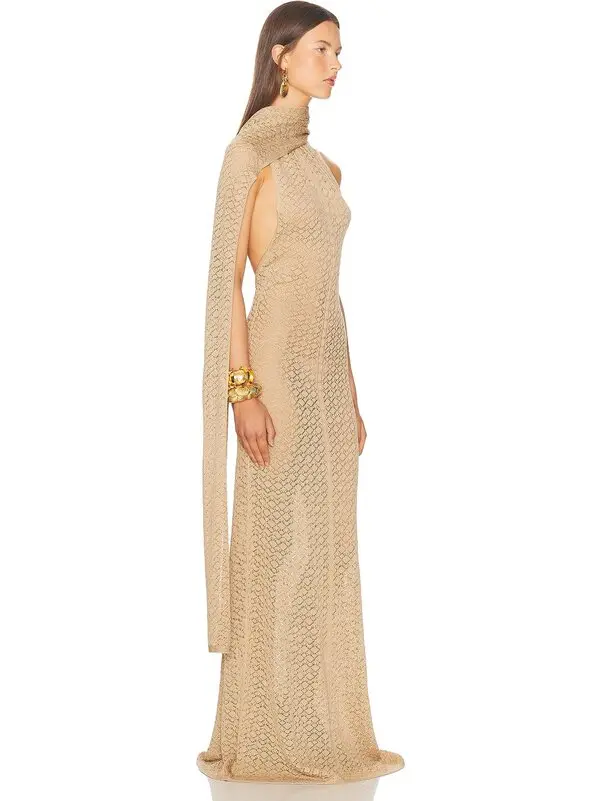 HELSA Robbyn Wrap Gown - Tan