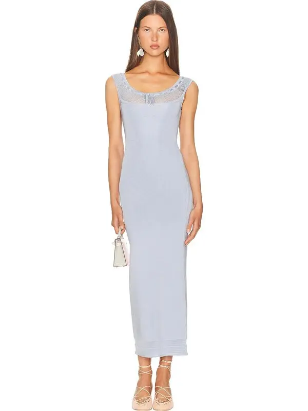 HELSA Brie Midi Dress - Sky Blue