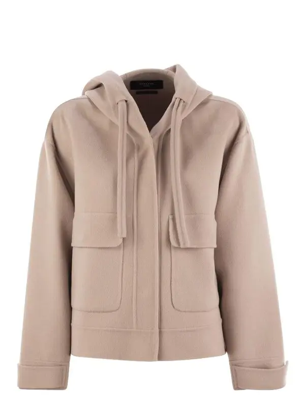 Max Mara Gary Hooded Wool Jacket - Powder