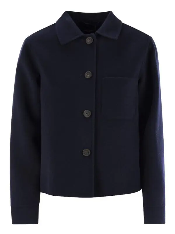 Max Mara Nordica Wool Shirt Jacket - Blue
