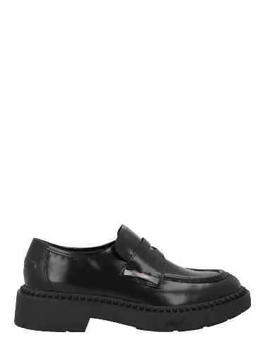 Ash Calfskin Loafers - Black