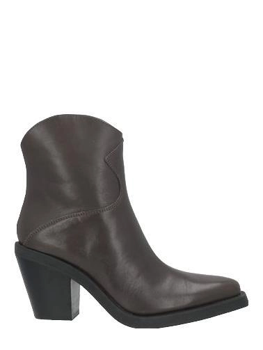 Ash Leather Cowboy Ankle Boots - Brown