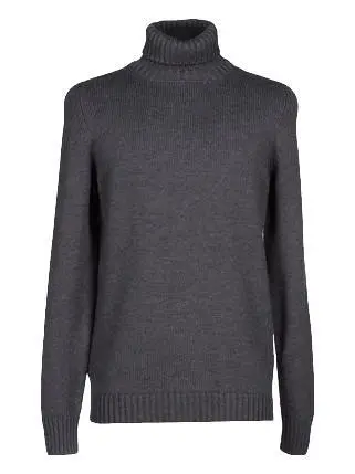 DRUMOHR Turtleneck Merino Wool Sweater - Grey