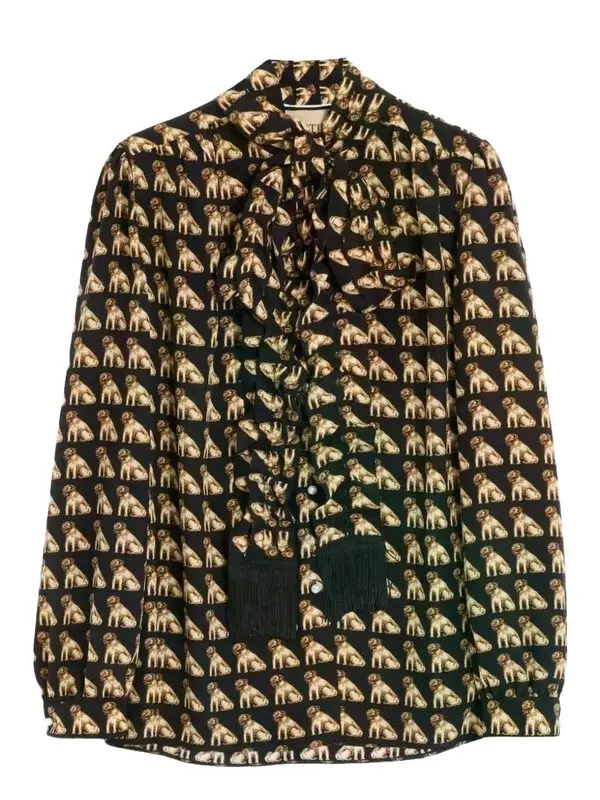 Valentino Garavani Crepe De Chine Shirt - Black