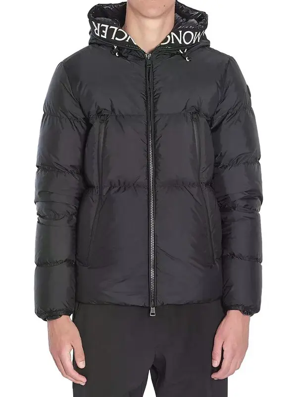 Moncler Logo-trimmed Puffer Jacket - Black