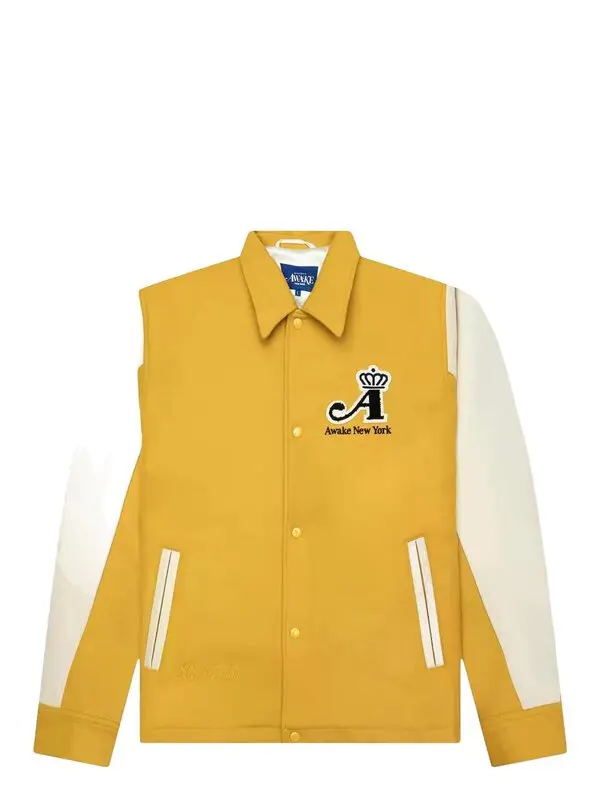 AWAKE NY Crown Varsity Jacket - Yellow