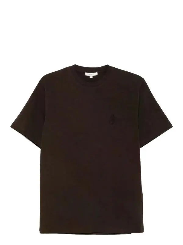 JW Anderson Embroidered Cotton T-shirt - Brown