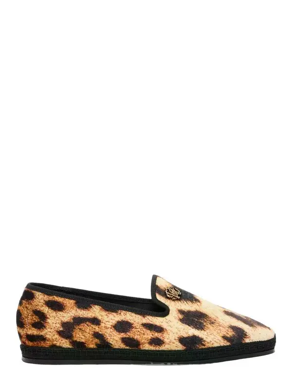 Roberto Cavalli Leopard-print Loafers - Brown