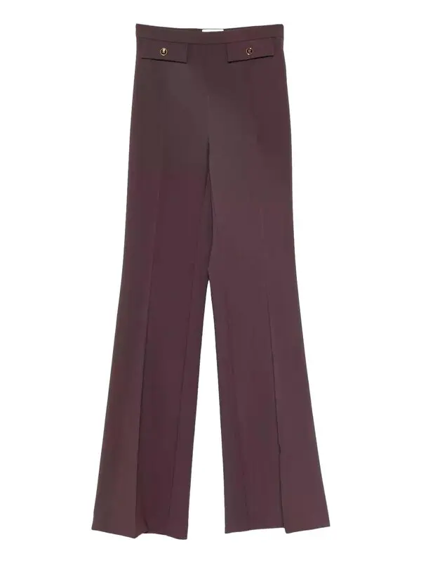 Elisabetta Franchi Button-detailed Trousers - Brown