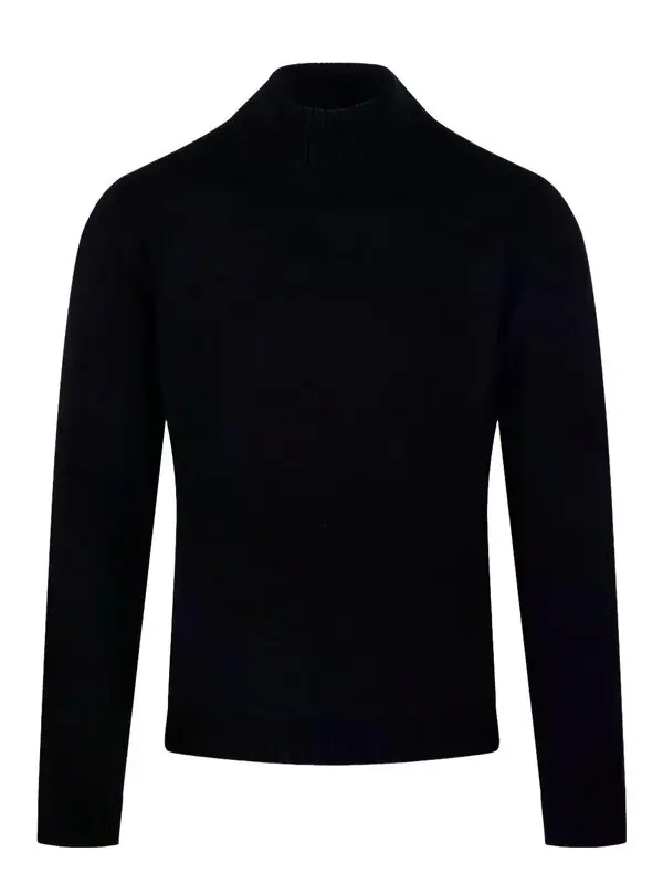 ROBERTO COLLINA High-neck Wool Sweater - Black