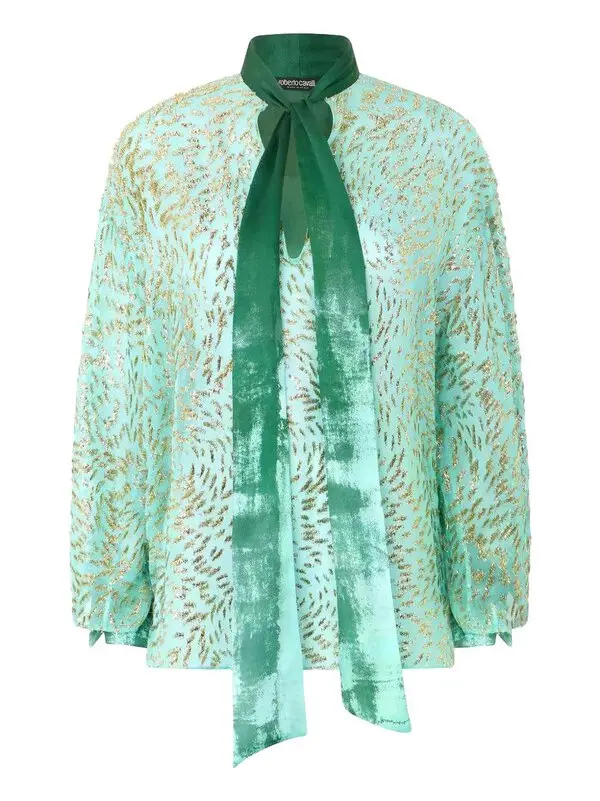 Roberto Cavalli Silk Blouse - Green
