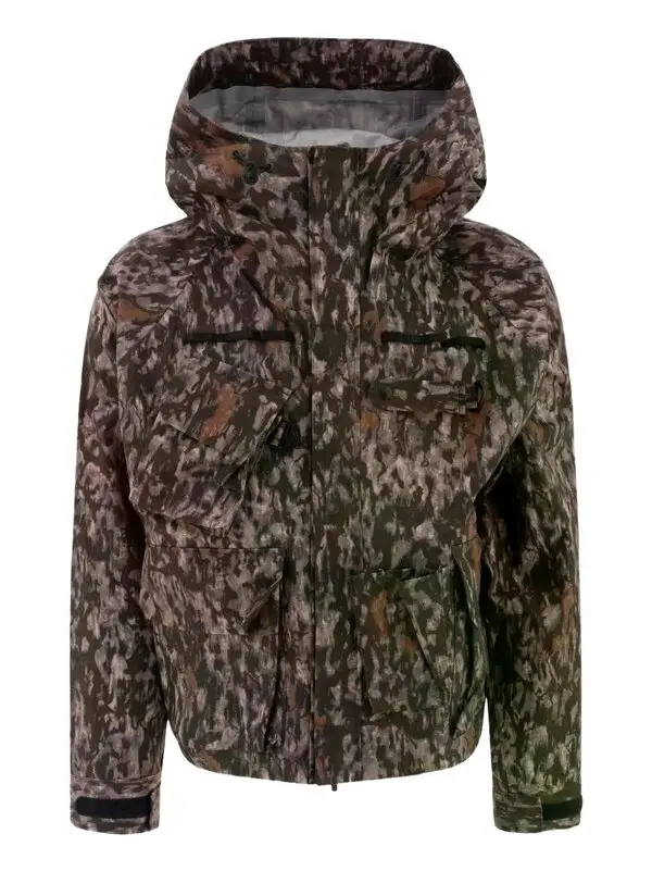 SOUTH2 WEST8 Camouflage Hooded Jacket - Brown