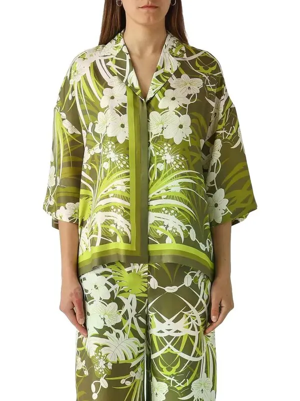Max Mara Floral-print Shirt - Green