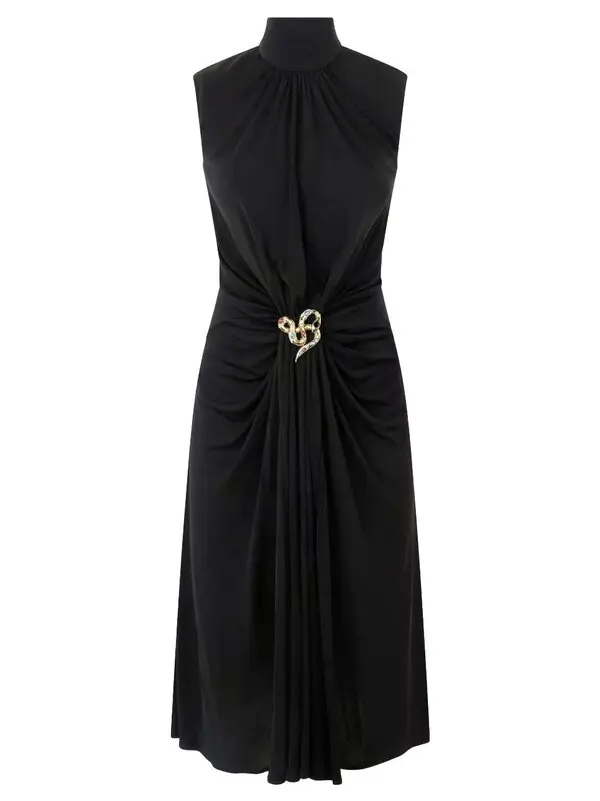 Roberto Cavalli High-neck Dress - Black