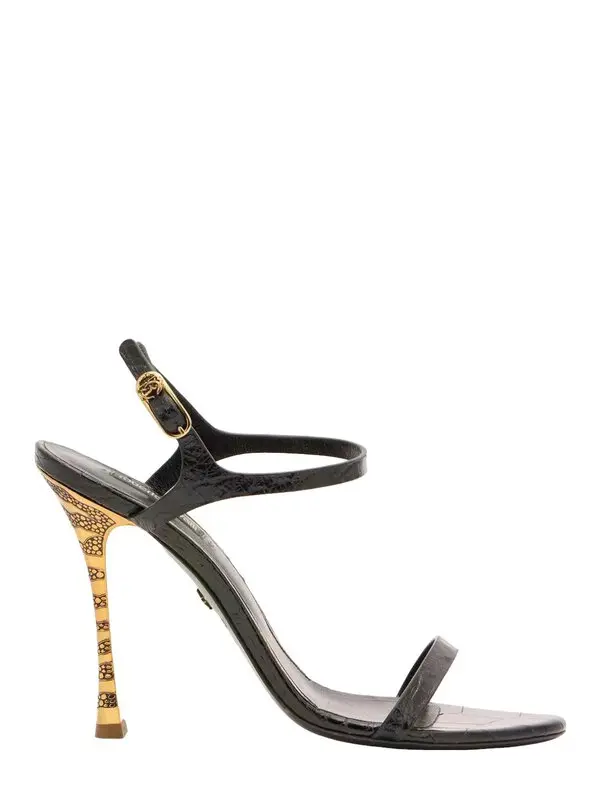 Roberto Cavalli Slingback Heeled Sandals - Black