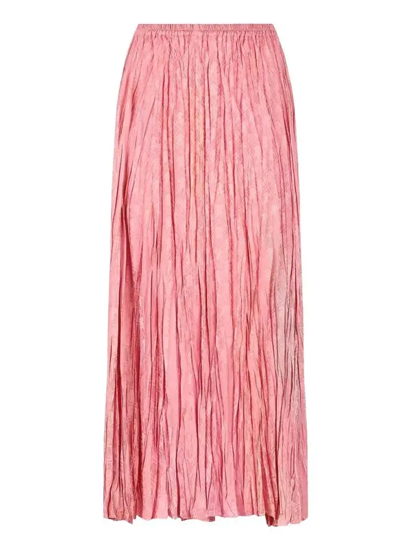 Roberto Cavalli Pleated Midi Skirt - Pink
