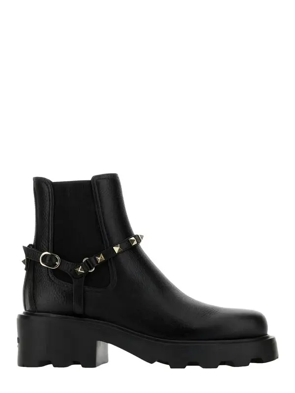 Valentino Garavani Embellished Ankle Boots - Black