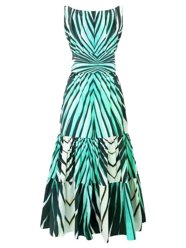 Roberto Cavalli Printed Midi Dress - Blue