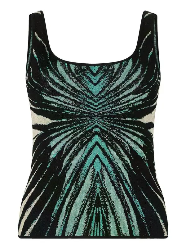 Roberto Cavalli Printed Tank Top - Blue