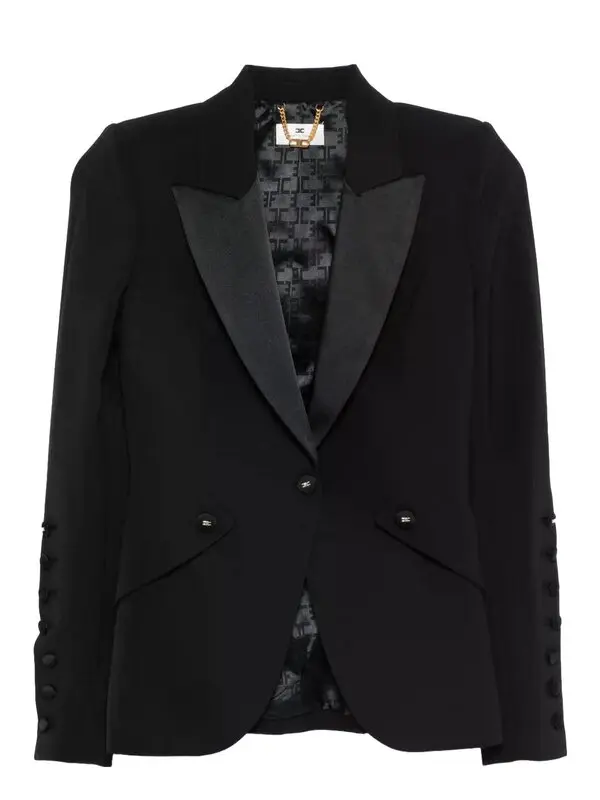 Elisabetta Franchi Peak-lapel Blazer - Black
