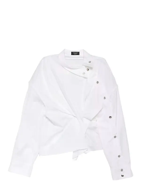 A.W.A.K.E. Mode Twist-detail Top - White