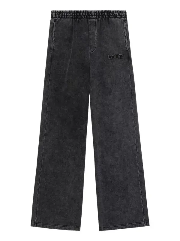 A BATHING APE Embroidered Straight Trousers - Grey
