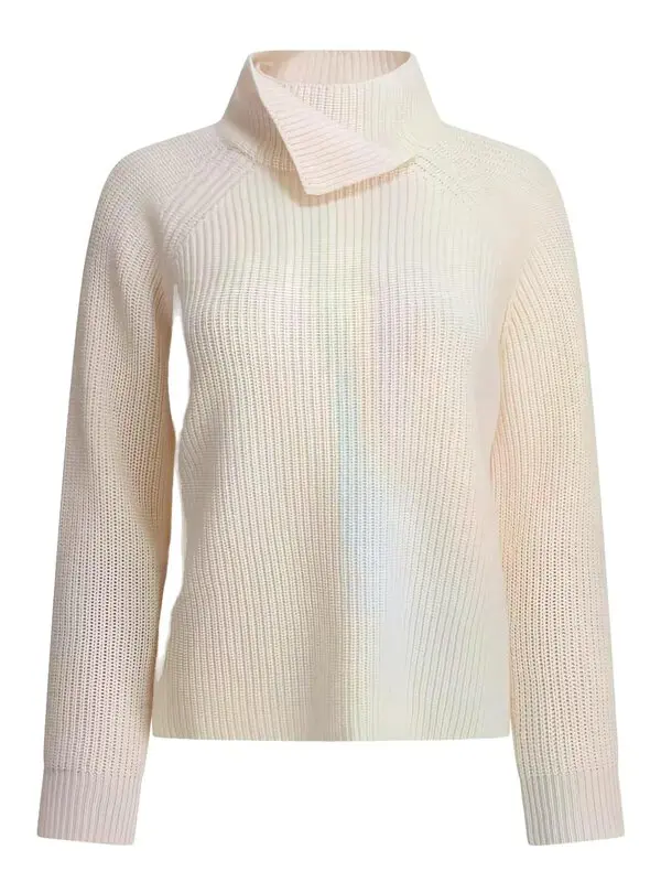 KANGRA Ribbed High-neck Cashmere Sweater - Neutrals